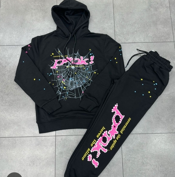 Pants & Jumpsuits | Nwt Spider Black Hoodie And Sweatpants Set With ...